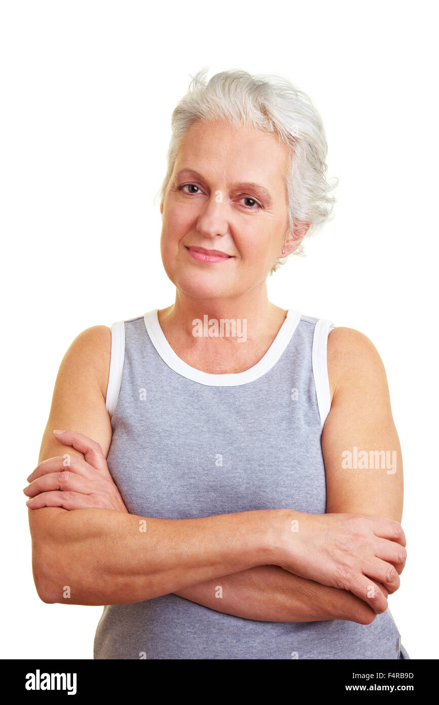 Woman cross arms stand hi-res stock photography and images - Alamy