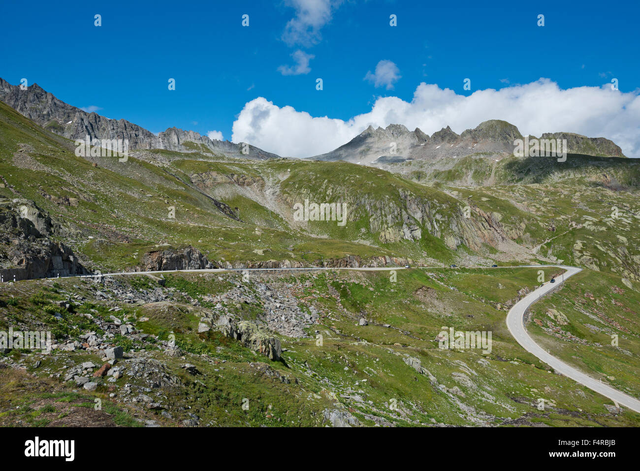 Col du, Nufenen, Nufenenpass, Novena, cloud, summer, pass, mountain ...