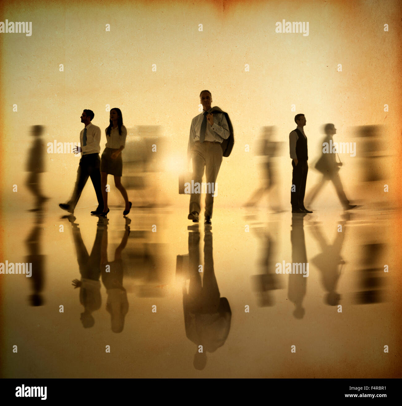 Business People Rush Hour Walking Commuter Concept Stock Photo - Alamy