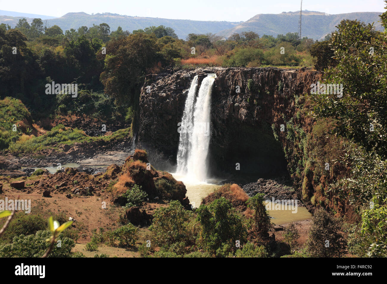 Region Amhara, the waterfall of the Blue Nile, in the highlands of ...