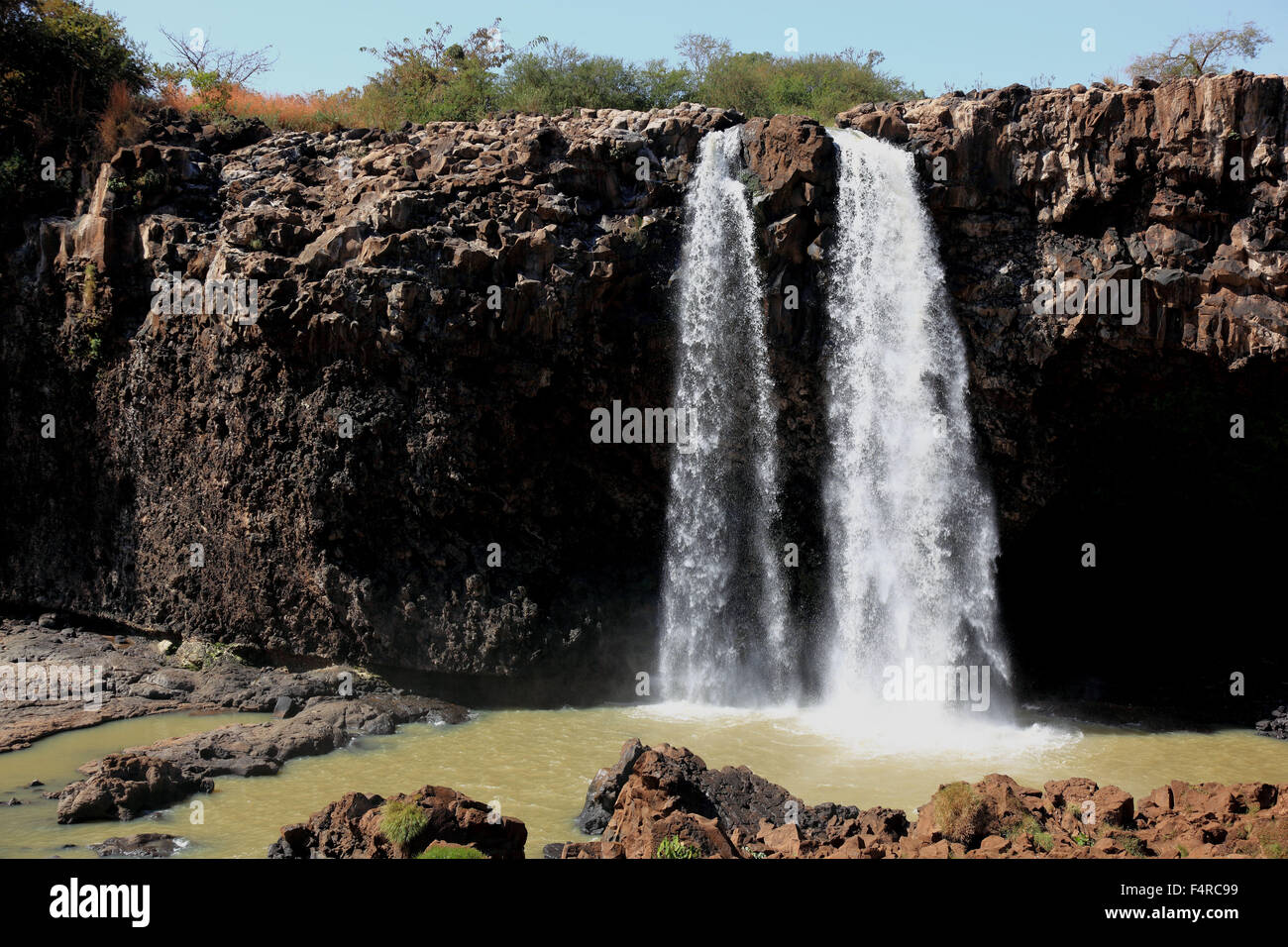 Region Amhara, the waterfall of the Blue Nile, in the highlands of ...