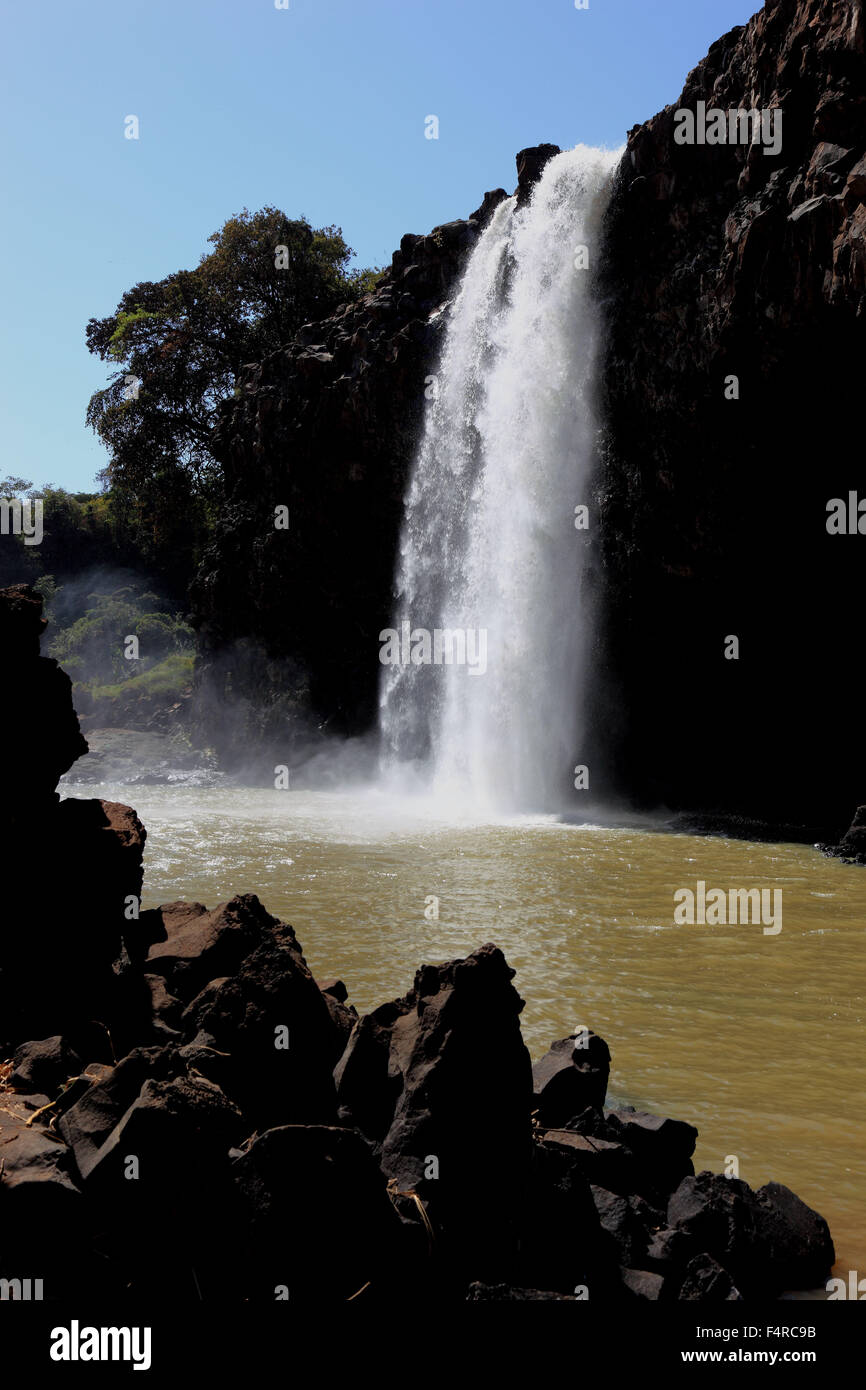 Region Amhara, the waterfall of the Blue Nile, in the highlands of ...