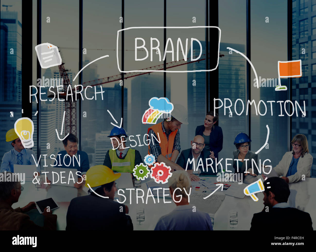 Brand Marketing Advertising Branding Design Trademark Concept Stock ...