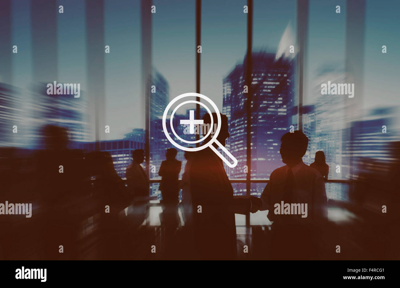 Zoom Examination Magnify Icon Symbol Concept Stock Photo - Alamy