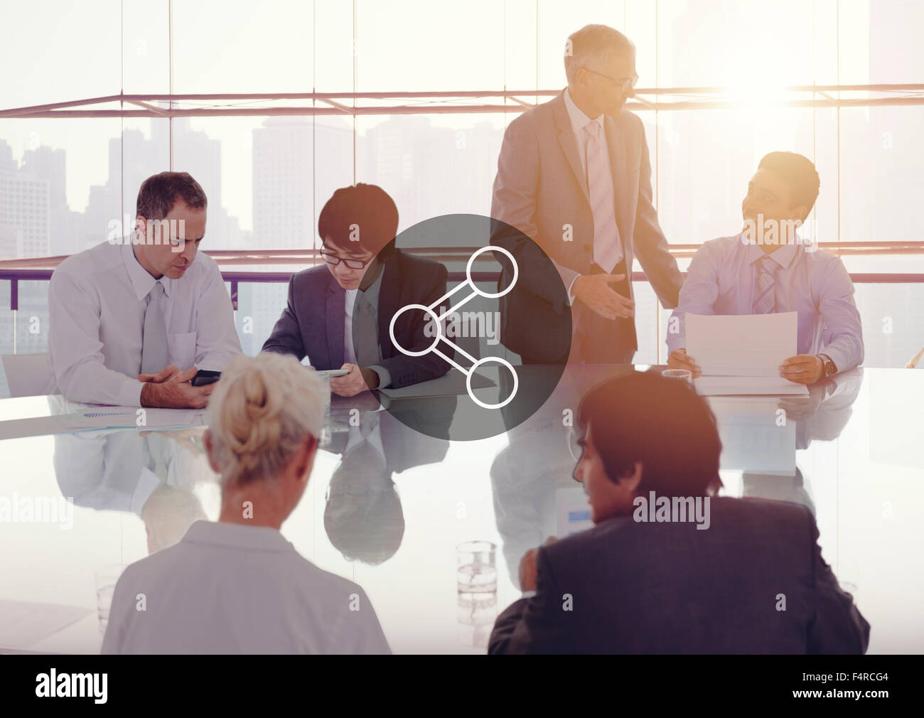 Share Connection Technology Sharing Global Communications Concept Stock ...