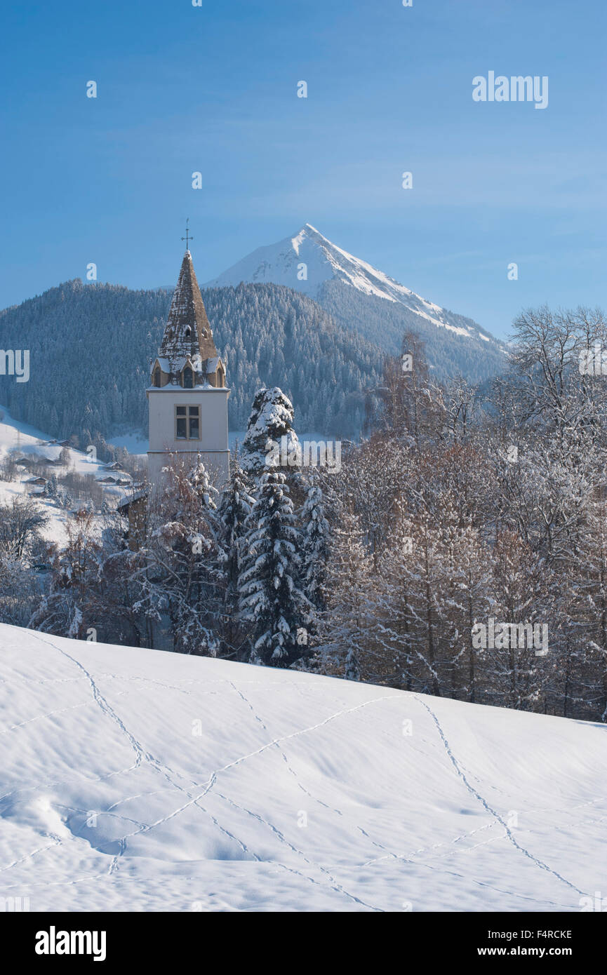 Leysin, mountain, mountains, church, Vaud, VD, Alpes vaudoises, Vaud ...