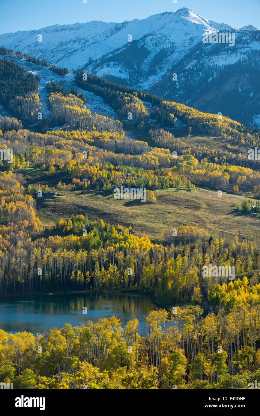 USA, UnitedStates, America, Colorado, Rockies, Snowmass, Village ...