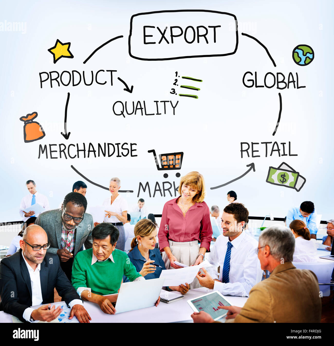 Export Product Merchandise Retail Quality Concept Stock Photo - Alamy