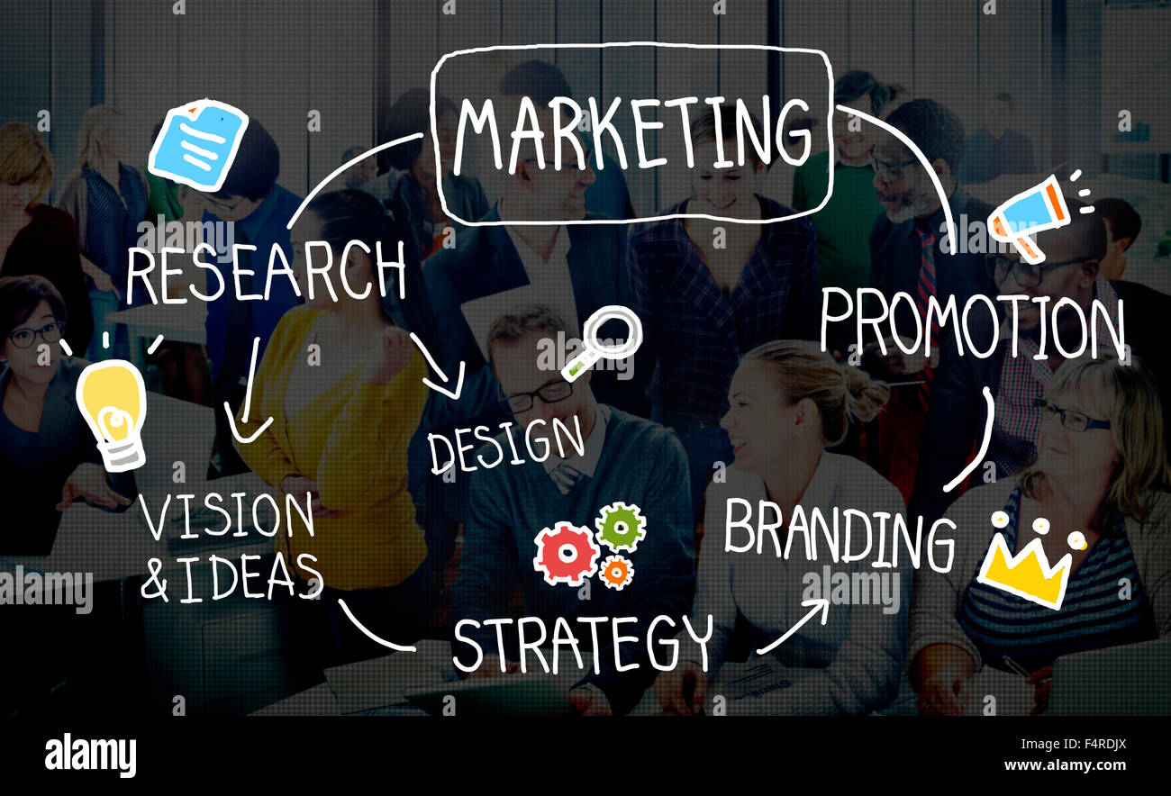 Marketing Strategy Business Information Vision Target Concept Stock ...