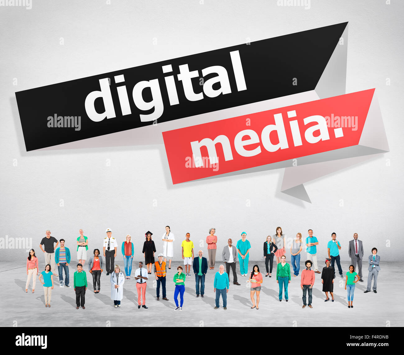 Digital Media Content Share Technology Concept Stock Photo - Alamy