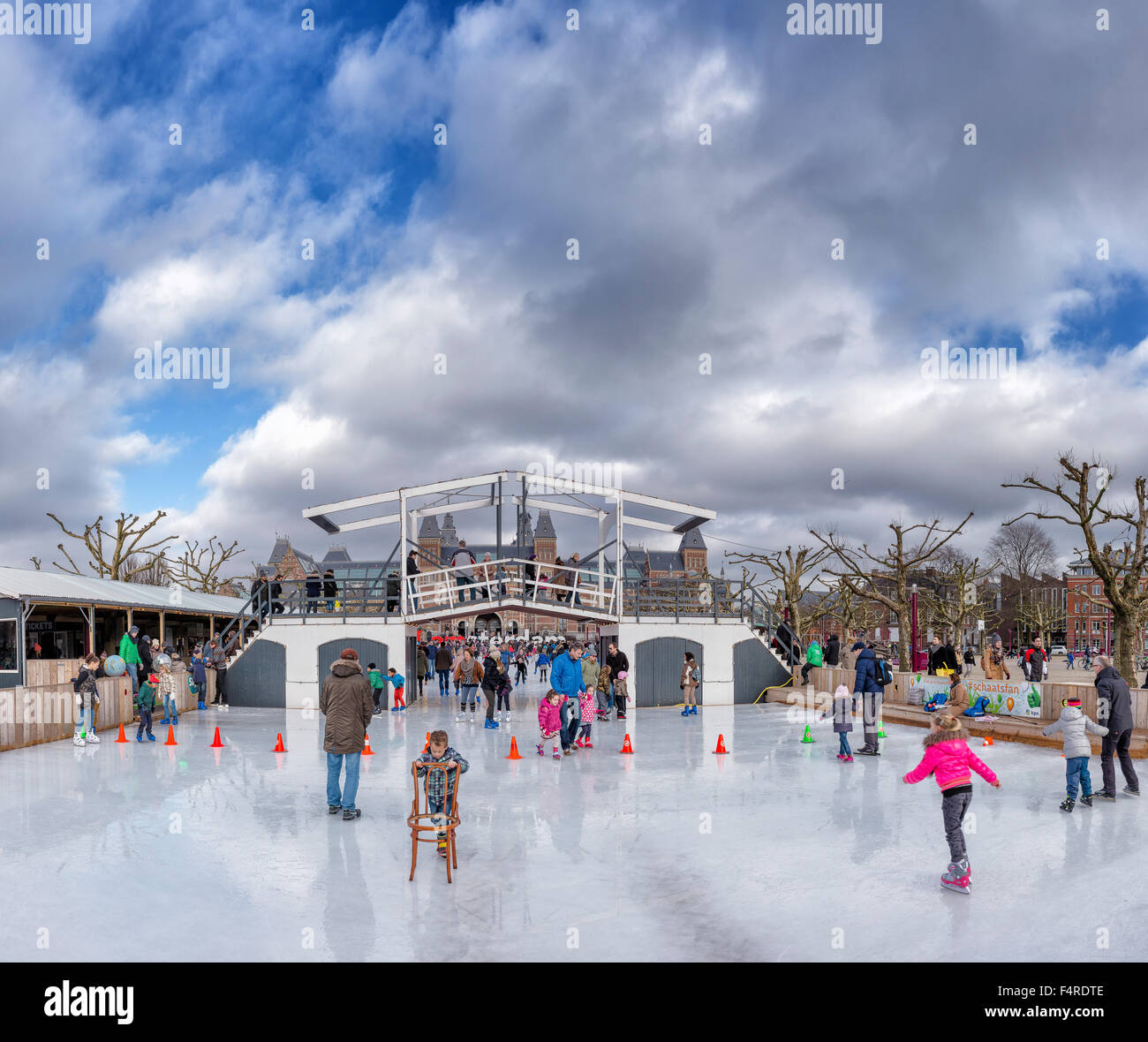 Netherlands, Holland, Europe, village, winter, snow, ice, people ...