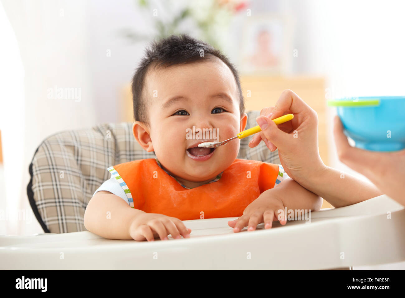 Indian baby eat hi-res stock photography and images - Alamy