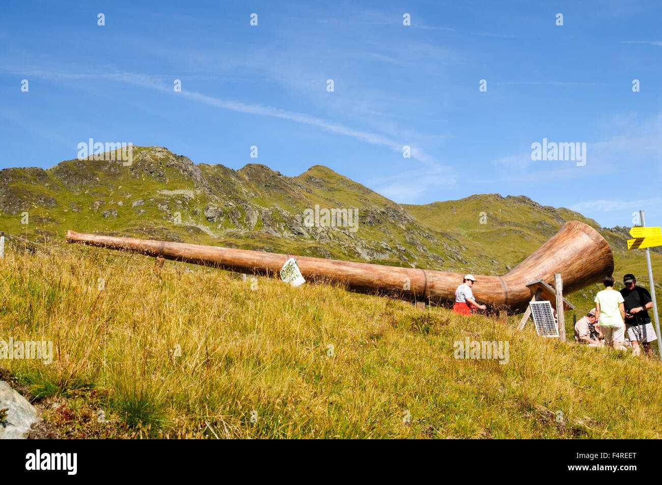 Yodel Hiking Trail second station. Konigsleiten mountain top. Zillertal ...