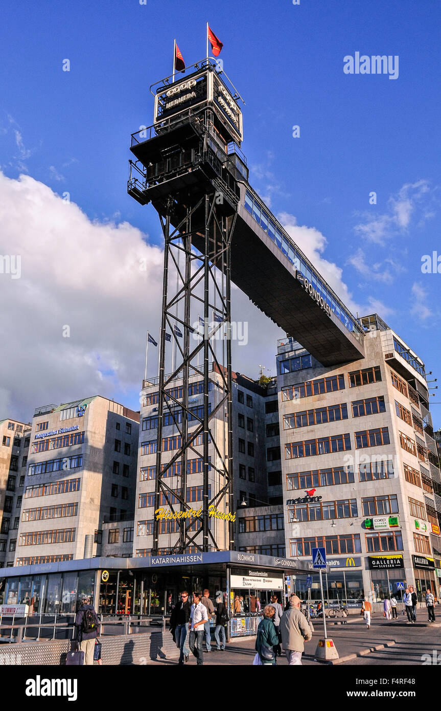 Sweden Stockholm Katarinahissen panoramic elevator built in 1883 Stock ...