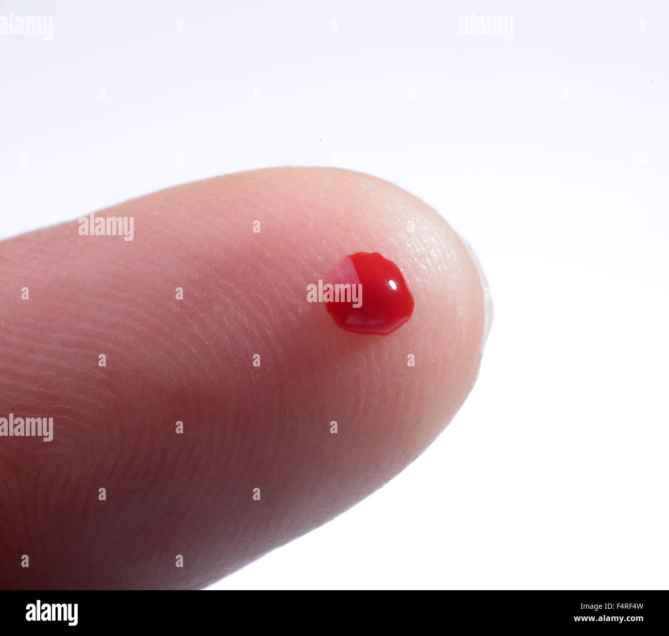 Blood droplet on fingertip Stock Photo - Alamy
