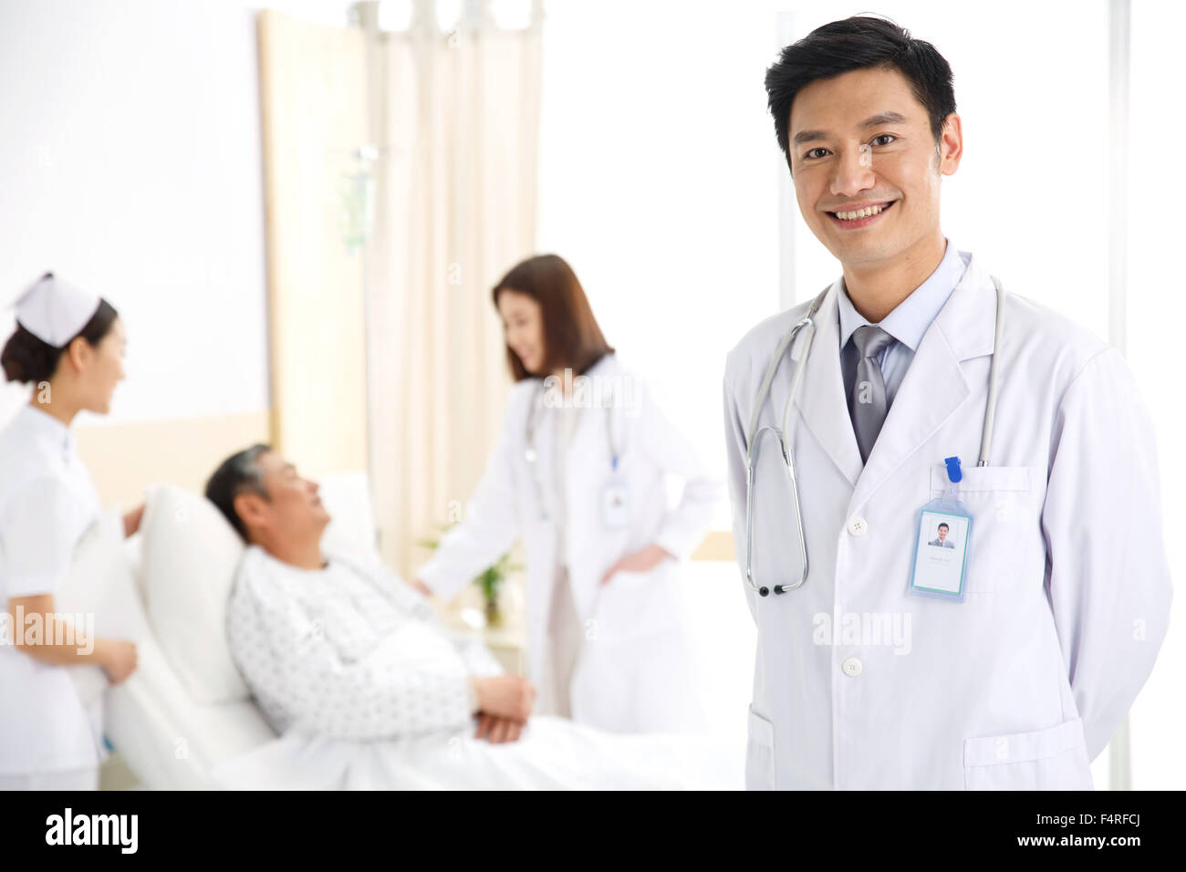 Doctors and patients in the ward Stock Photo - Alamy