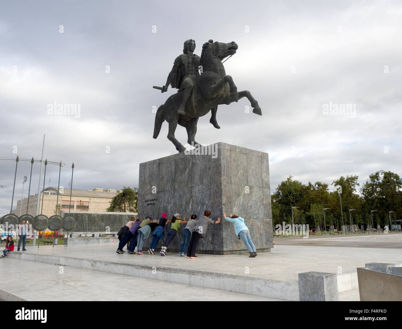 Statue of Alexander the Great, Thessaloniki, Macedonia, Greece Stock ...