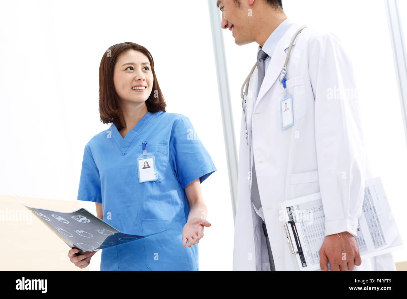 Two women medical workers hi-res stock photography and images - Alamy