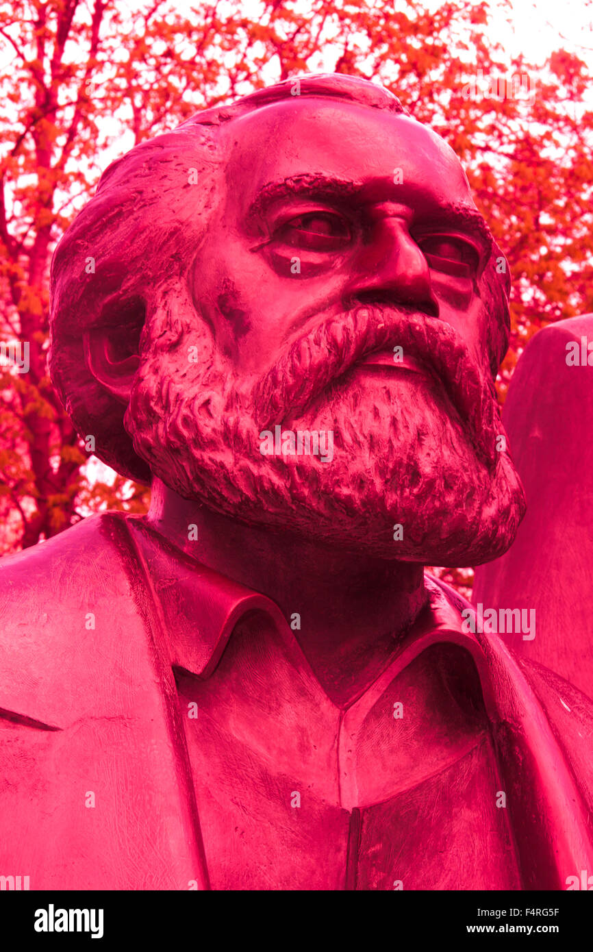 Berlin, Germany, Europe, Marx, Karl Marx, monument, philosopher, red ...