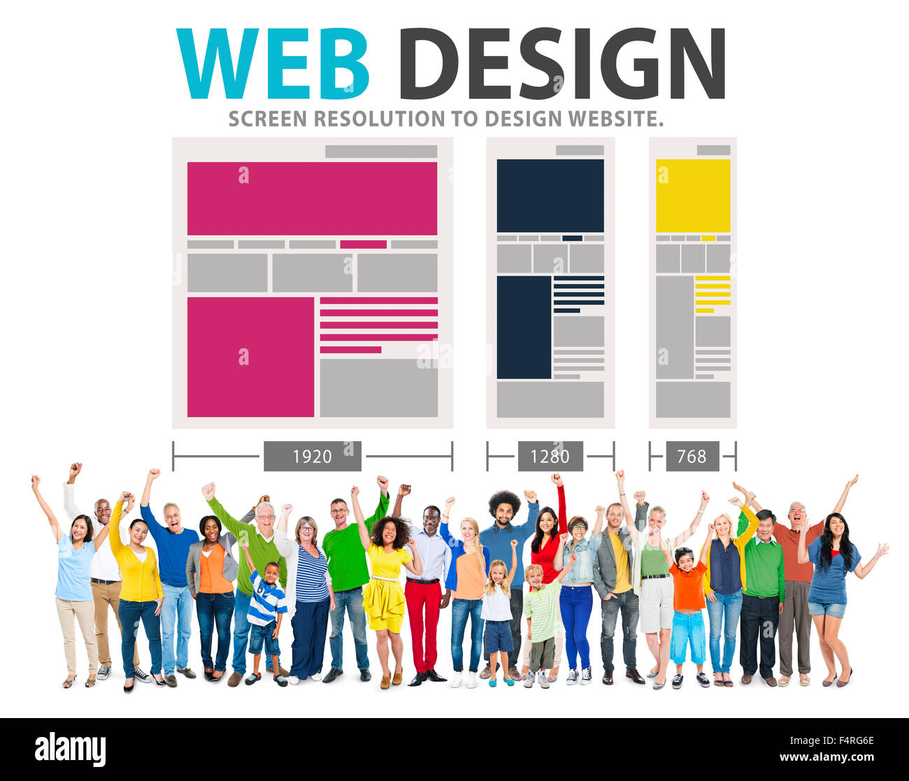 Web Design Network Website Ideas Media Information Concept Stock Photo ...
