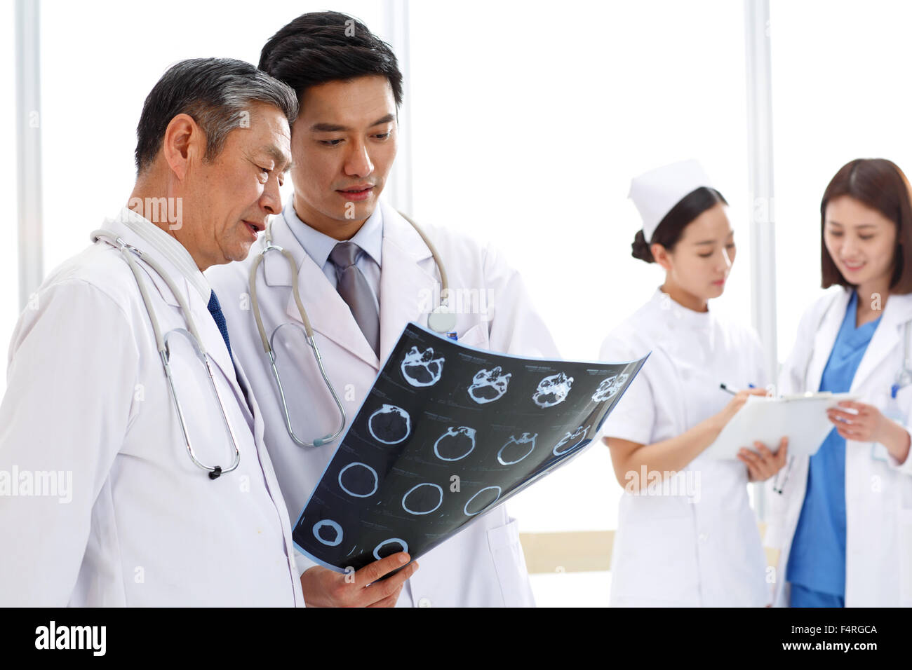 Medical workers in the X ray film Stock Photo - Alamy