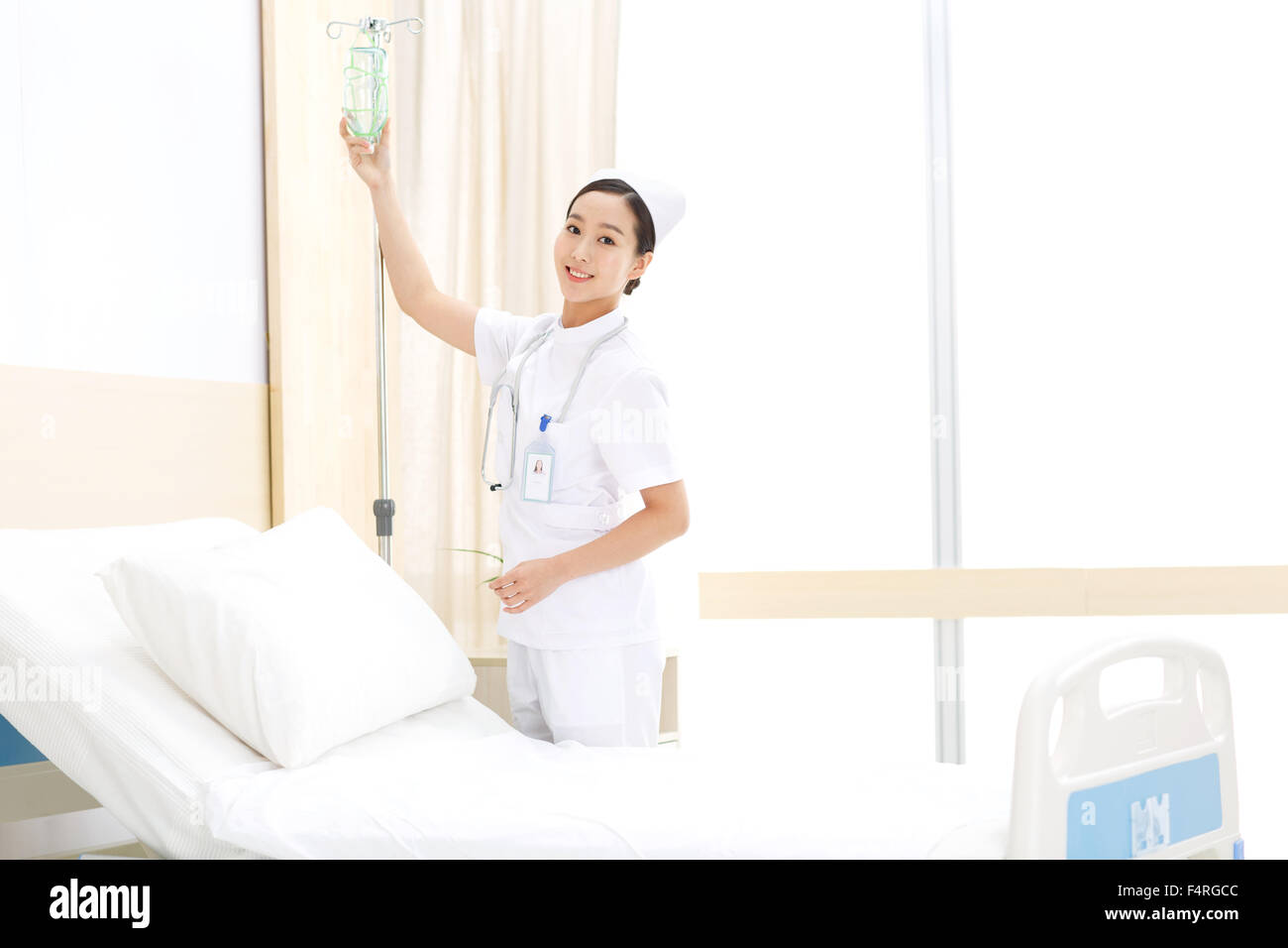 Young female nurses in the work Stock Photo - Alamy