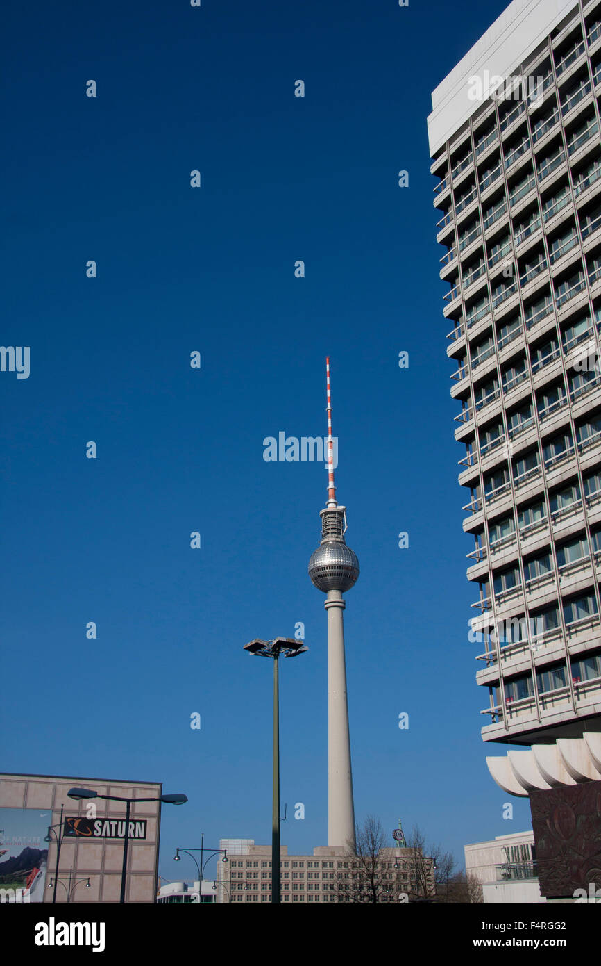 Berlin, Germany, Europe, Alexander square, television tower, TV tower ...