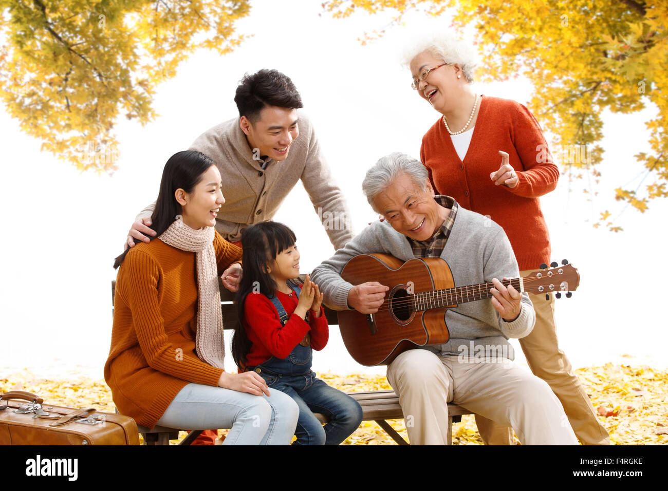 Happy family outing Stock Photo - Alamy