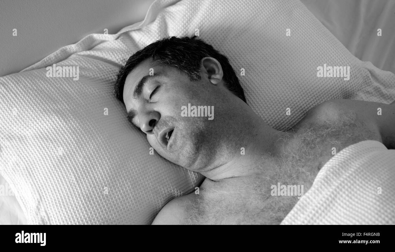 Snore Snores Snoring Black and White Stock Photos & Images - Alamy