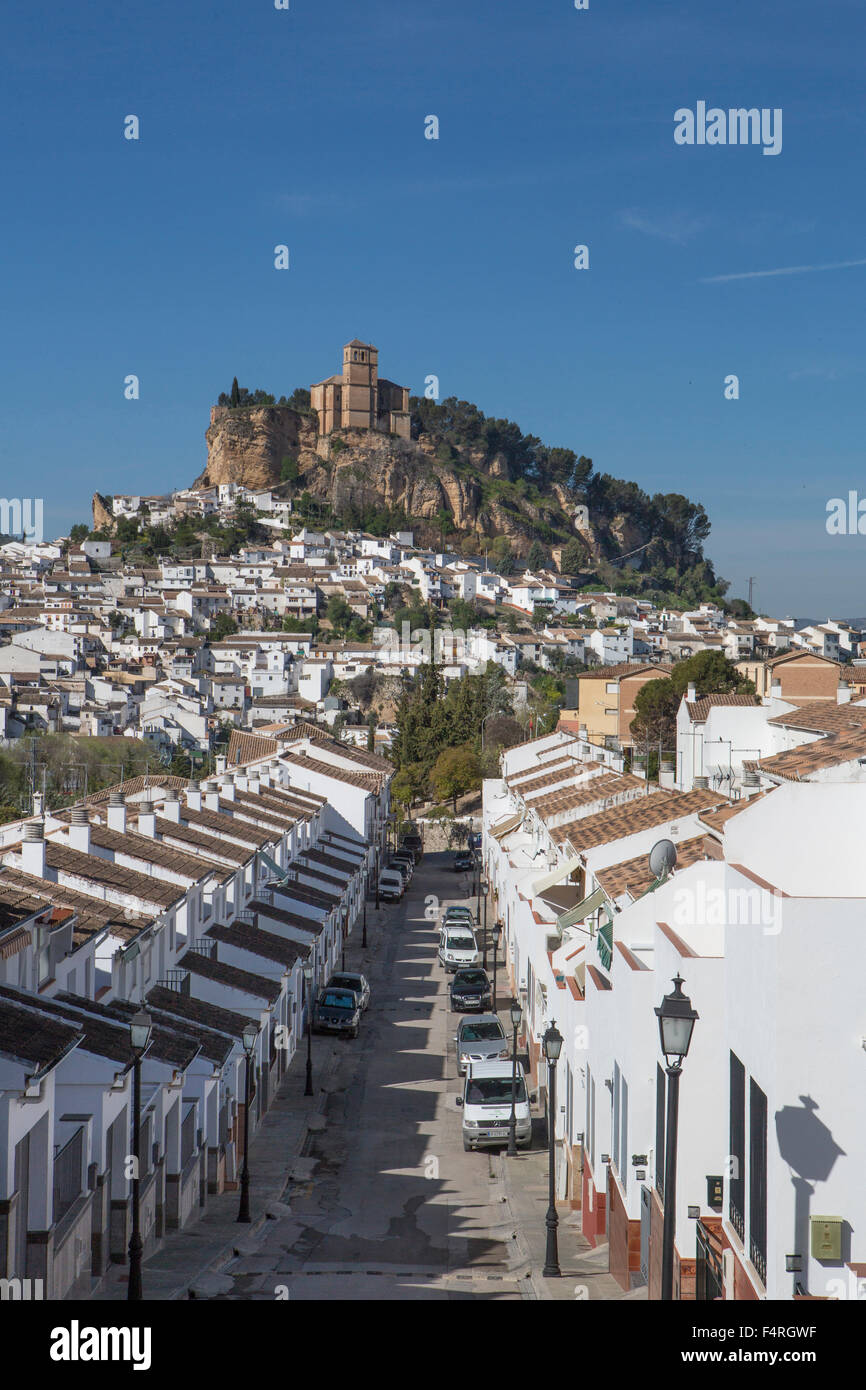 Andalusia, Granada, Landscape, Montefrio, town, Spain, Europe, Spring ...