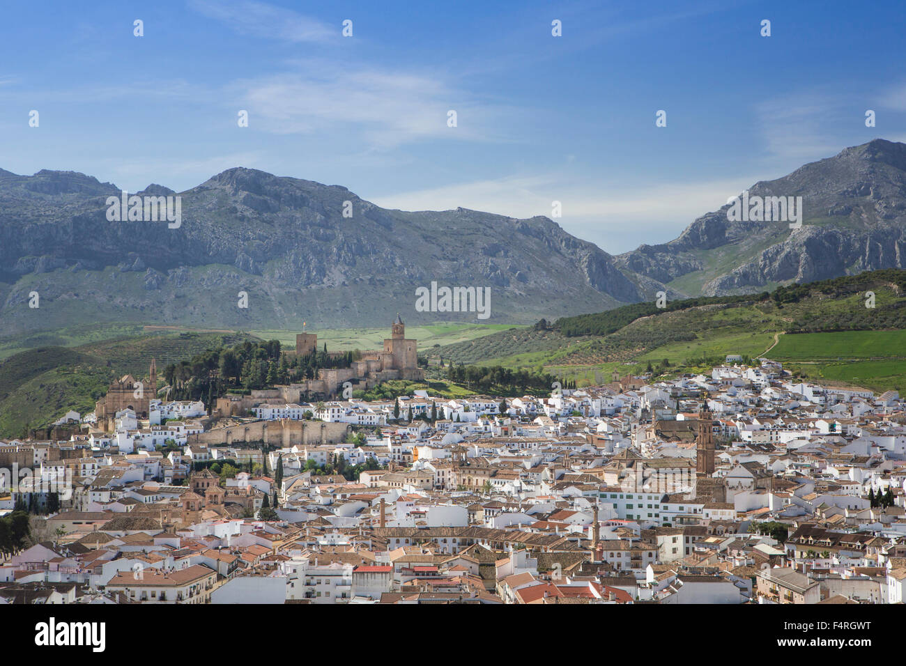 Andalusia, Antequera, town, Landscape, Malaga, Spain, Europe, Spring ...