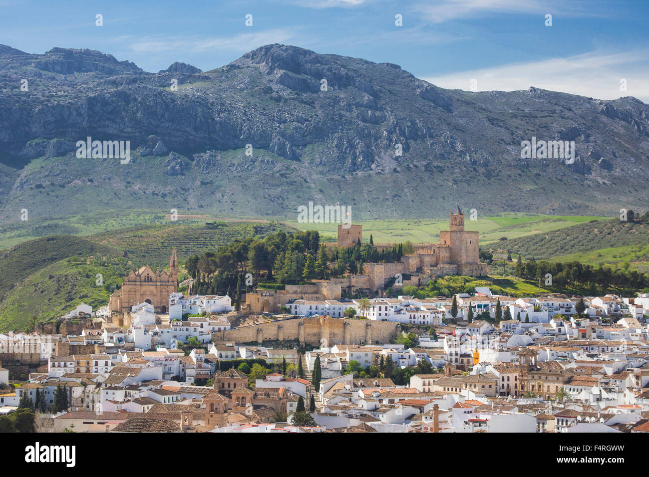 Andalusia, Antequera, town, Landscape, Malaga, Spain, Europe, Spring ...