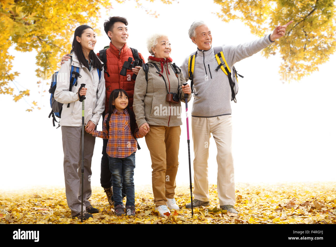 Happy family outing Stock Photo - Alamy
