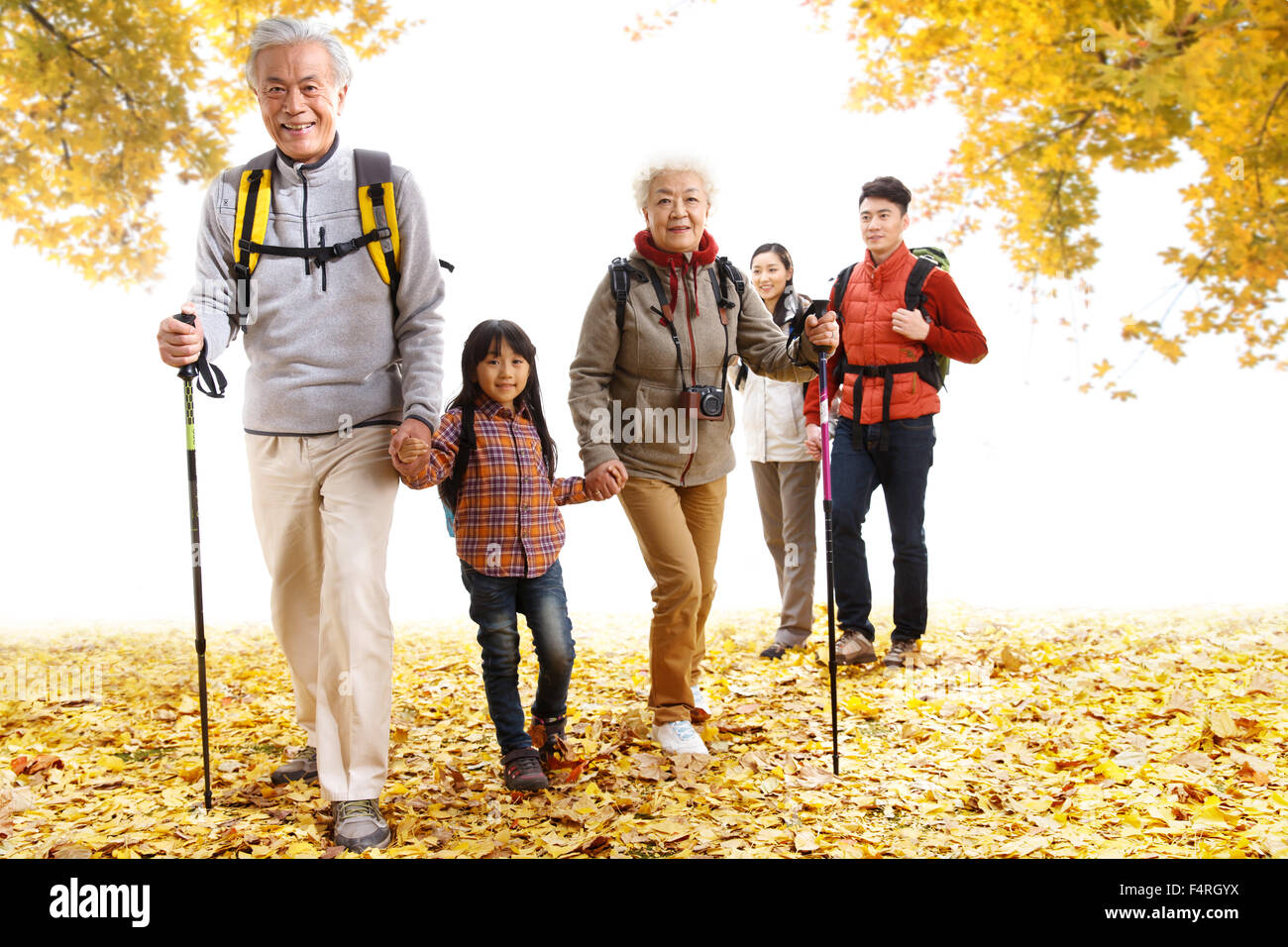 Happy family outing Stock Photo - Alamy