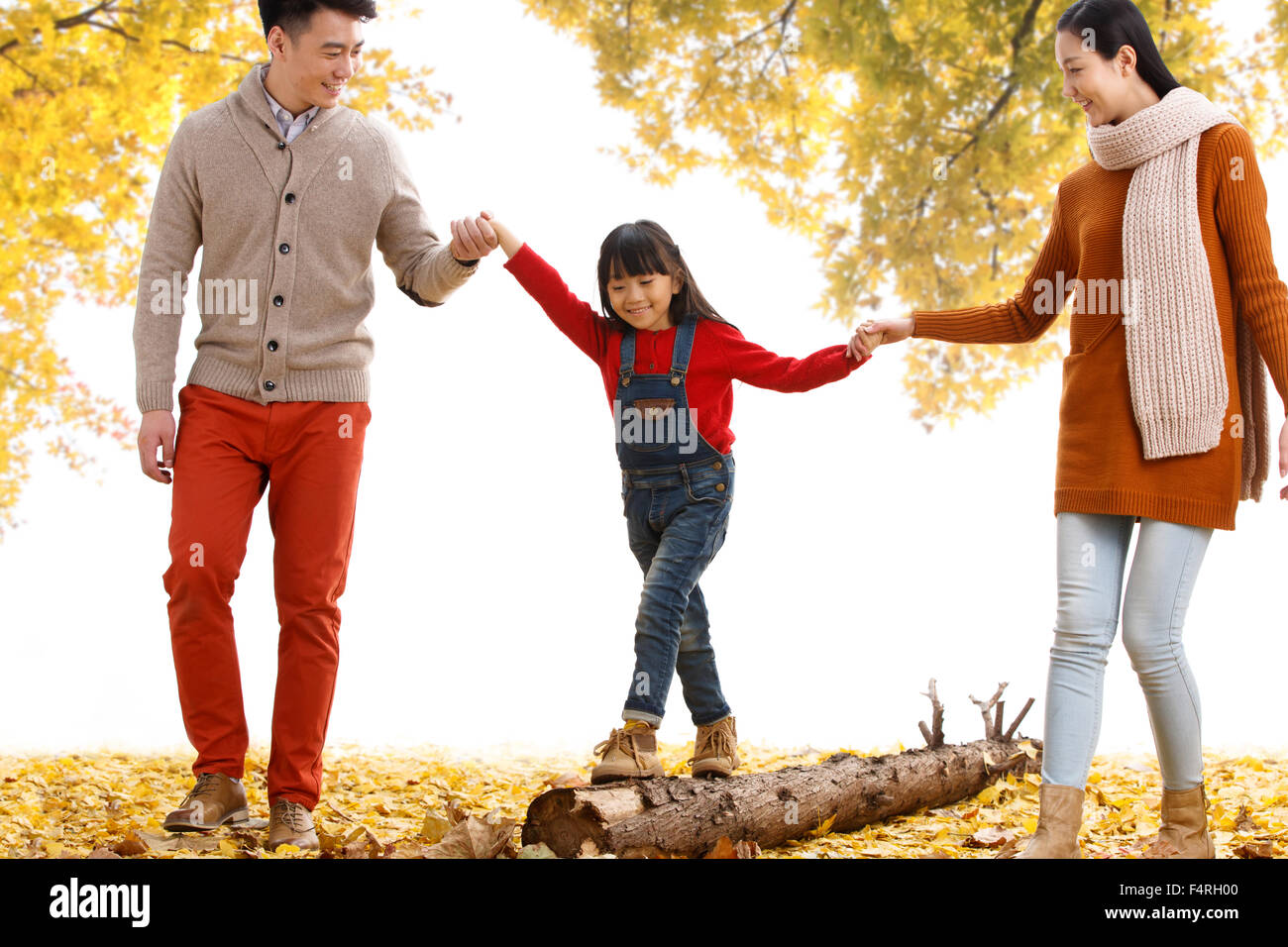 Happy family outdoor play Stock Photo - Alamy