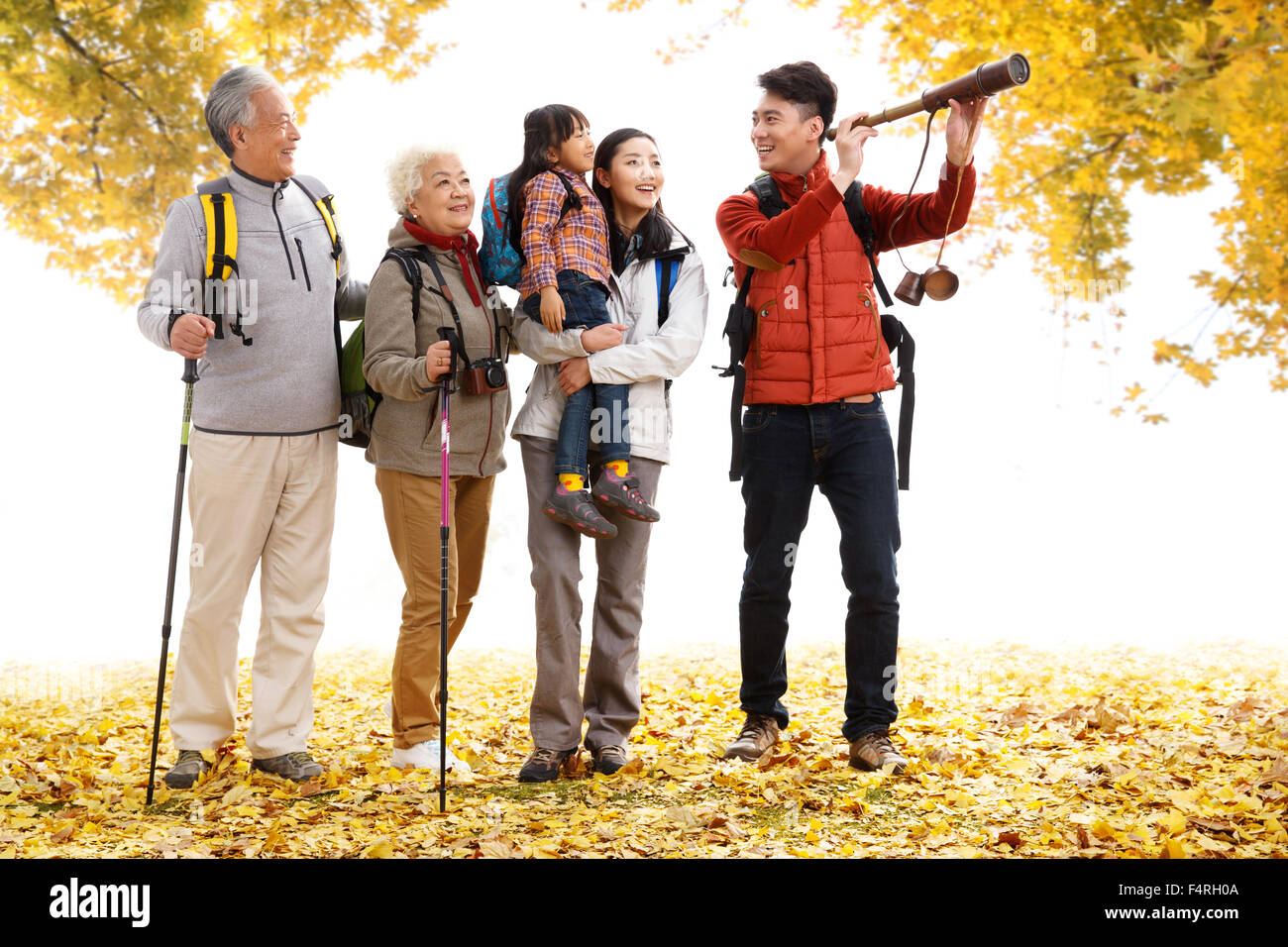 Happy family outing Stock Photo - Alamy