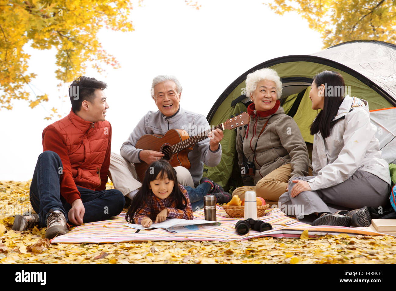 Happy family outing Stock Photo - Alamy