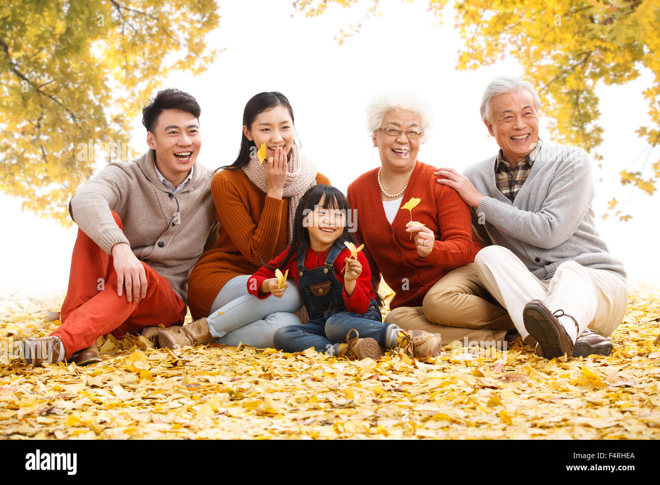 Happy family outing Stock Photo - Alamy