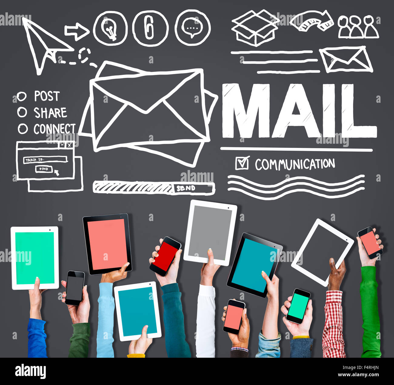 Mail Message Inbox Letter Communication Concept Stock Photo - Alamy