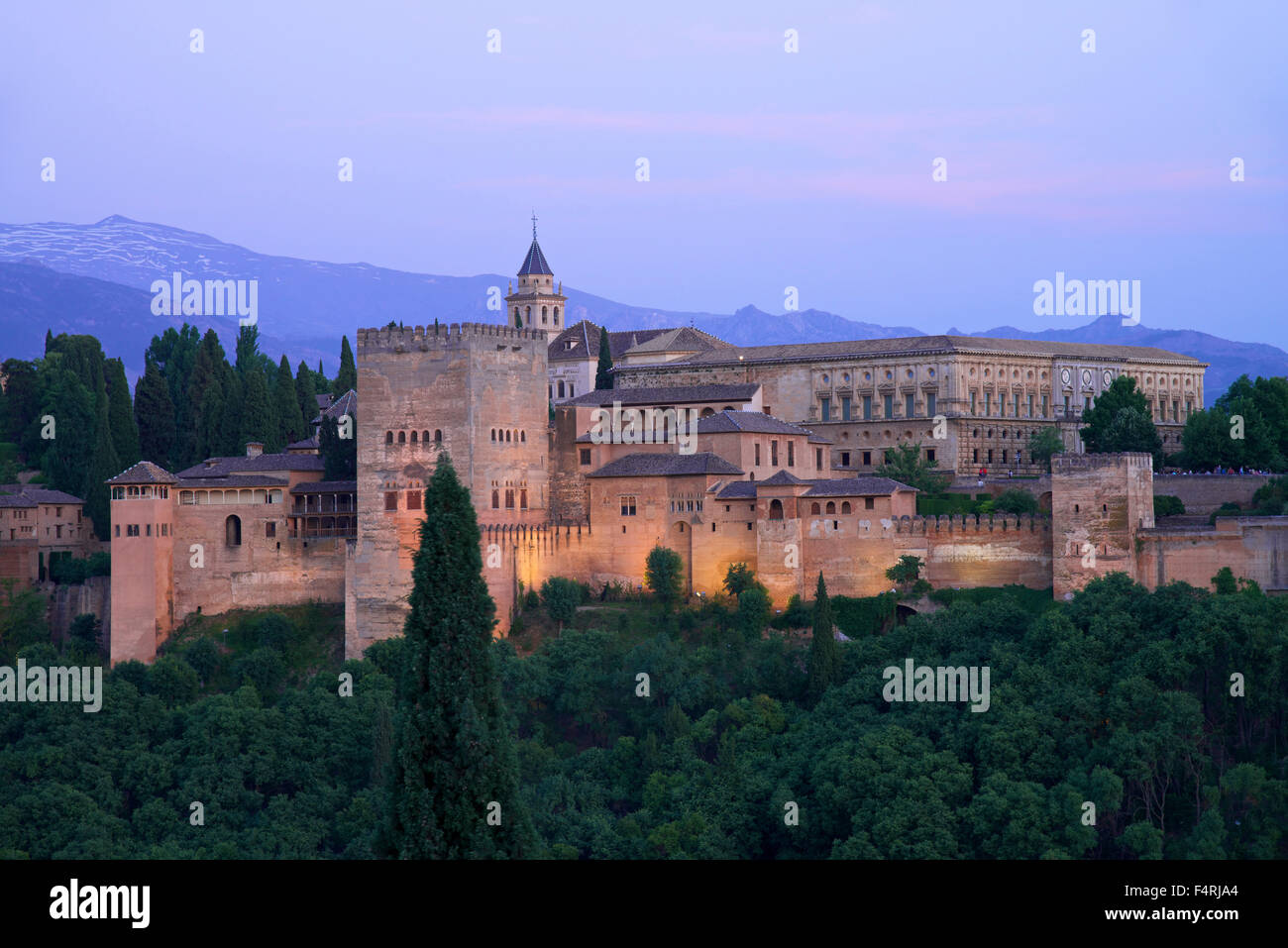 Andalusia, Spain, Europe, outside, Alhambra, place of interest ...