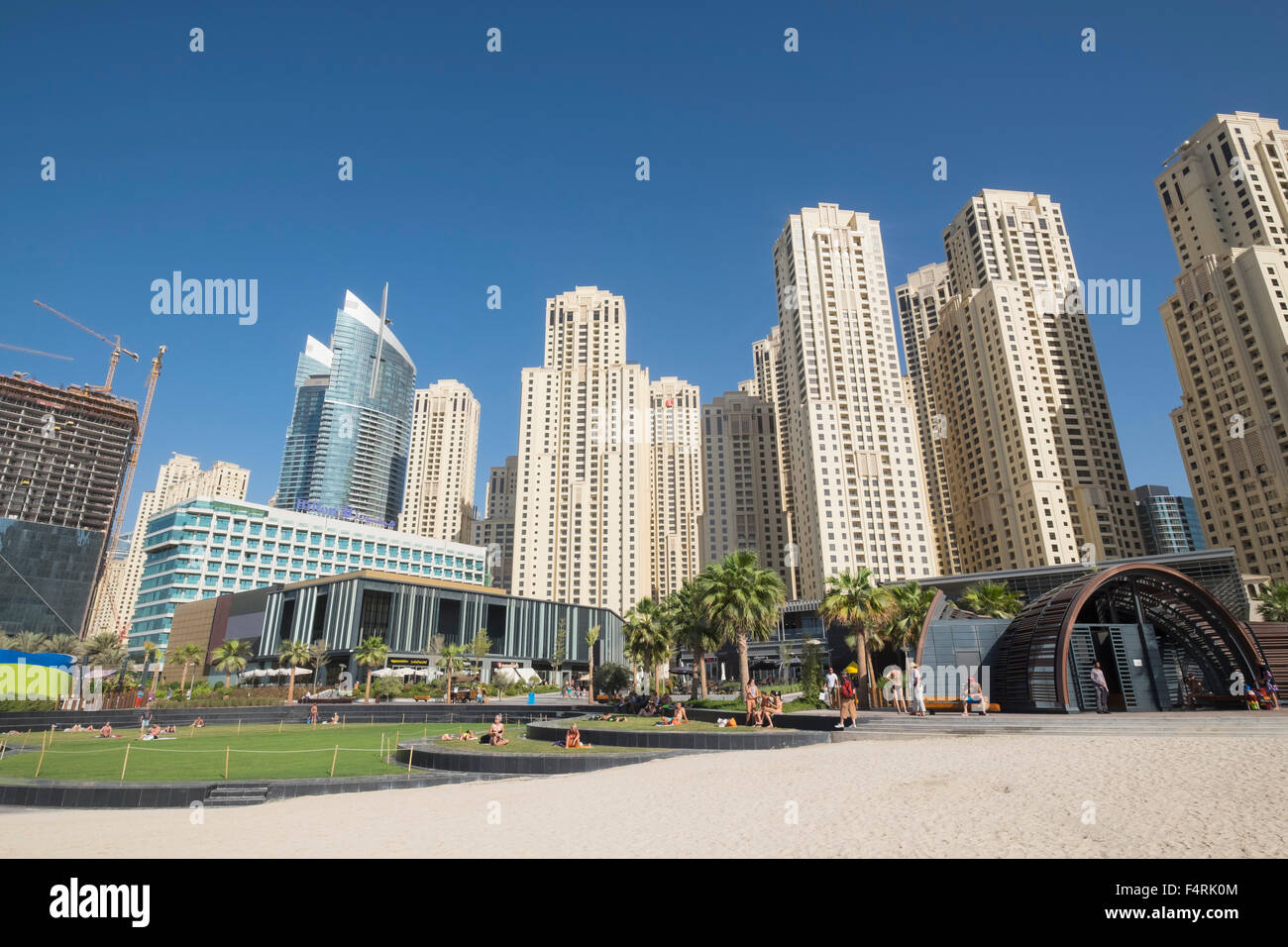 View of new beachfront retail and eating outlets and facilities at The ...