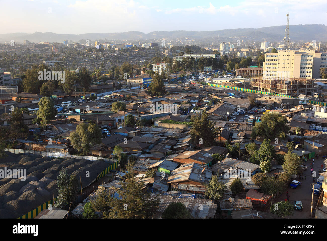 Northern Ethiopia, overlooking Addis Ababa, Skyline Stock Photo - Alamy