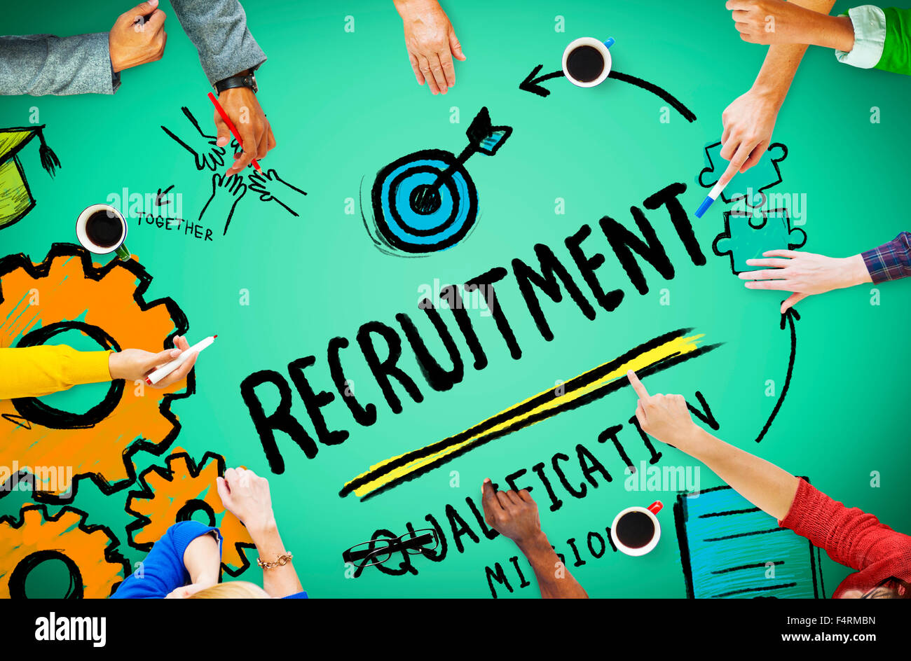 Recruitment Qualification Mission Application Employment Hiring Concept ...