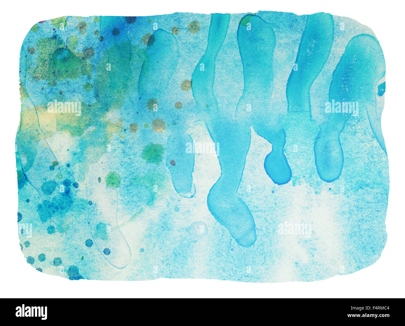 Light blue watercolor splashes background. Painted rectangle Stock ...