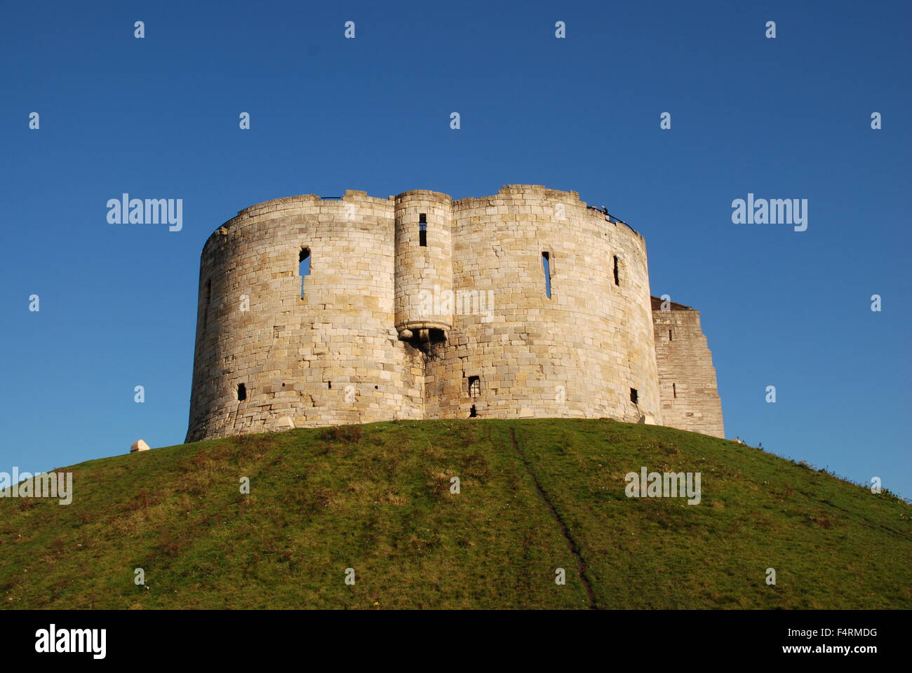 Clifford's Tower of York Castle in City of York UK Stock Photo - Alamy