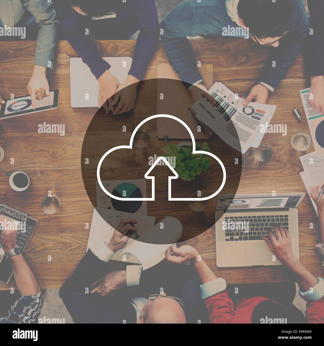 Marketing Analysis Team Teamwork Cloud Computing Concept Stock Photo ...