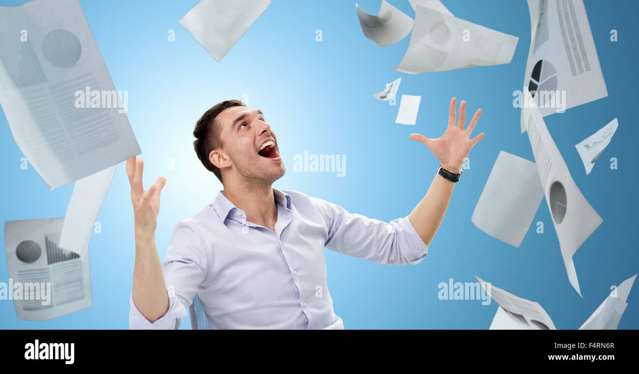 Papers falling hi-res stock photography and images - Alamy