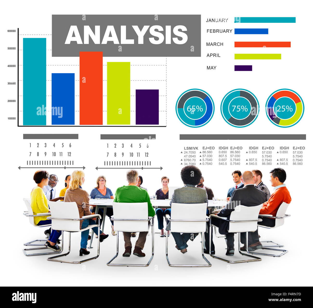 Analysis analyzing information bar graph data concept Stock Photo - Alamy