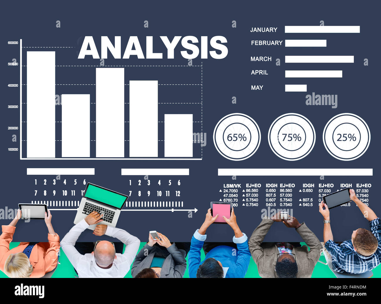 Analysis Analytics Bar graph Chart Data Information Concept Stock Photo ...