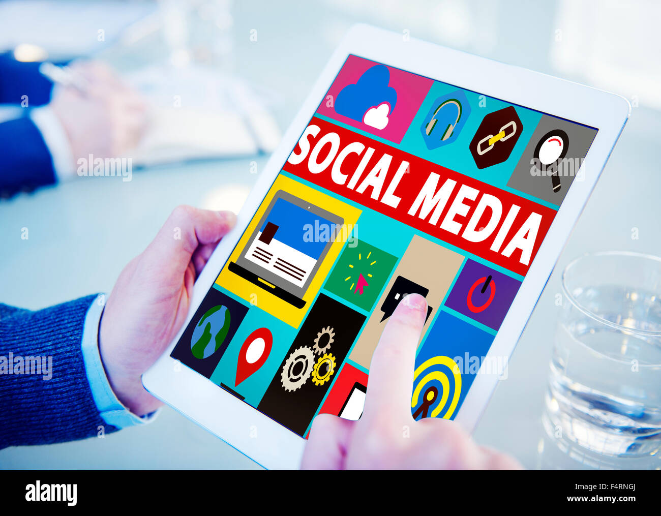 Social Media Social Networking Connection Media Link Concept Stock ...